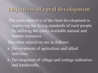 Rural Development Concept& Definitions | PPTX