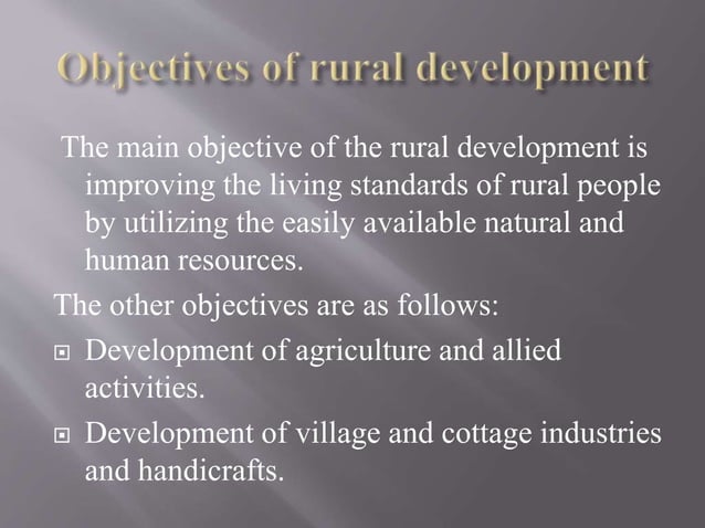Rural Development Concept& Definitions | PPTX | Debated Sensitive ...