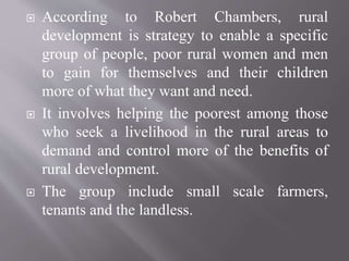 Rural Development Concept& Definitions | PPTX