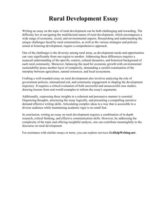 Rural Development Essay.pdf