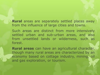 Rural Area development | PPTX