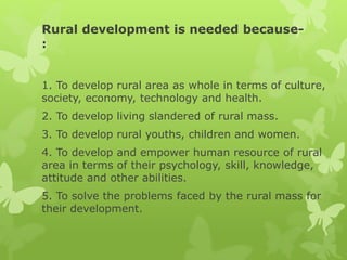 Rural Area development | PPTX