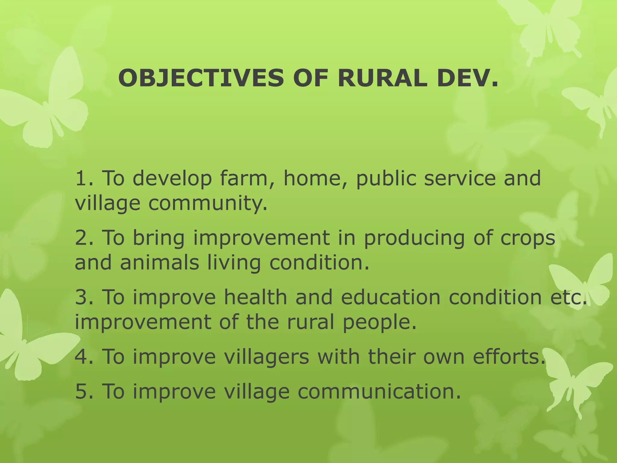 Rural development ppt | PPTX