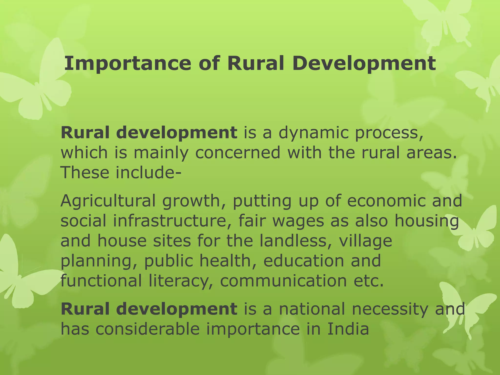 Rural development ppt | PPTX