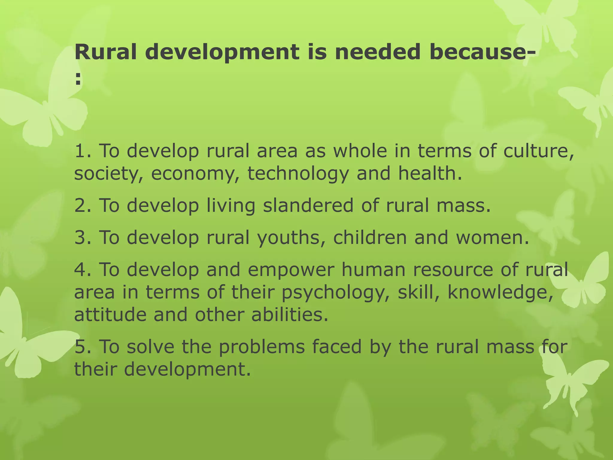 Rural development ppt | PPTX