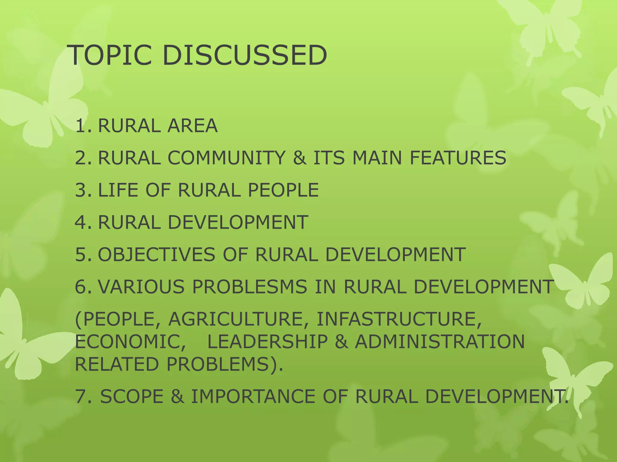 Rural development ppt | PPTX