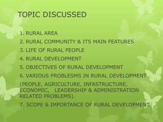 Rural development ppt | PPTX