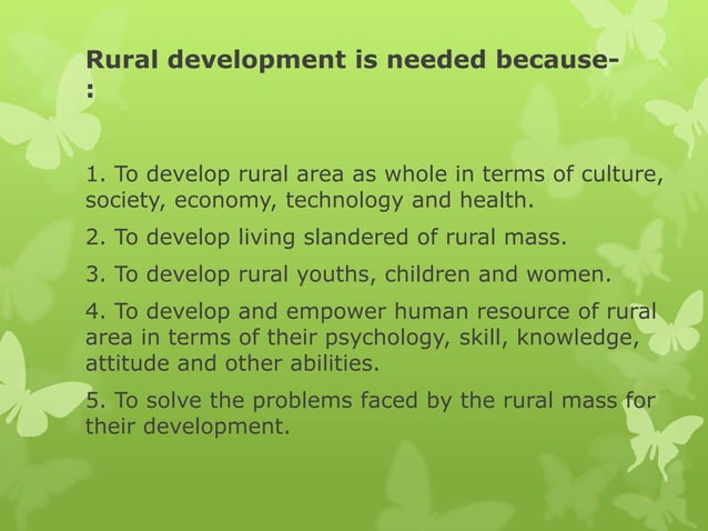 Rural development ppt