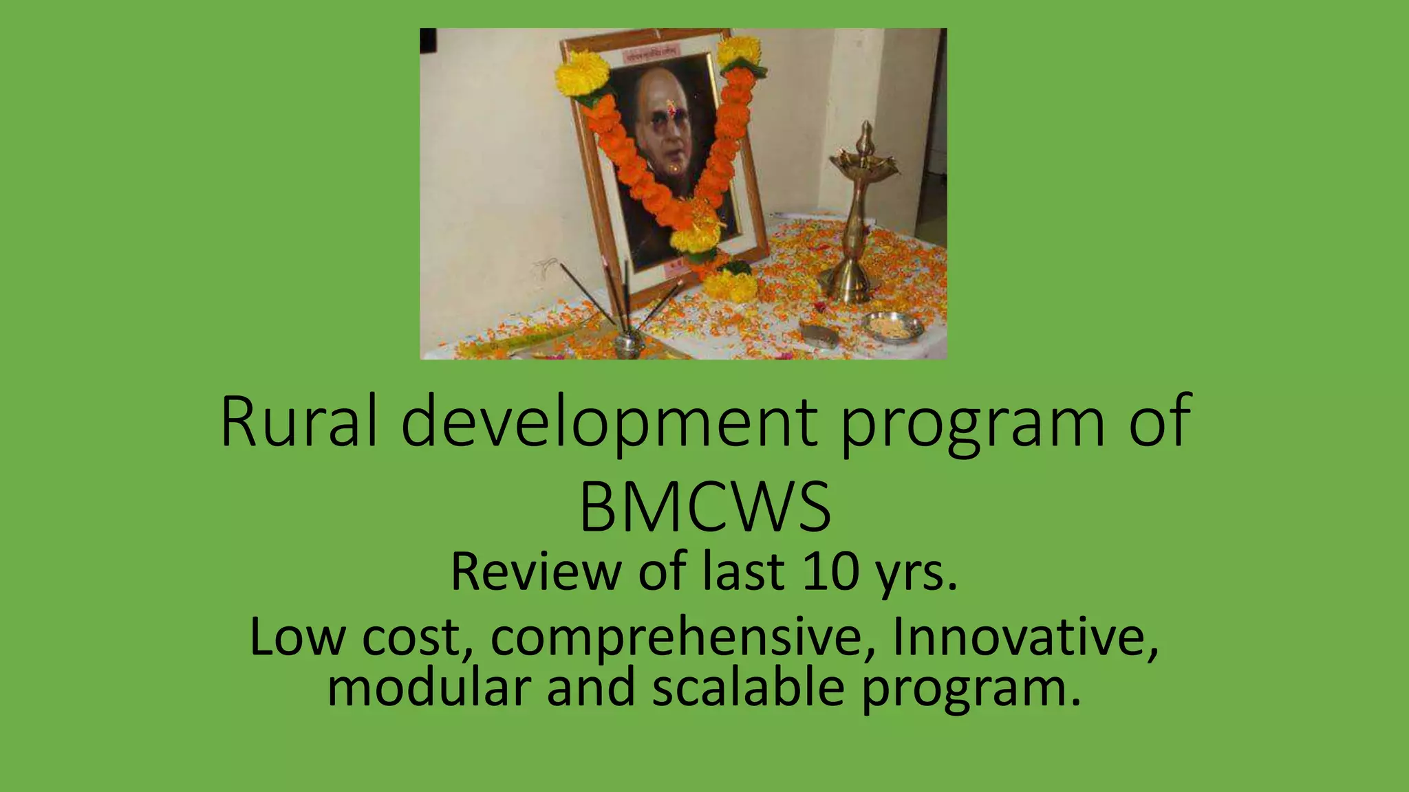 Rural development program of bmcws | PPT