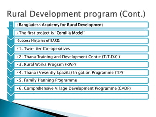 Rural development programs in bangladesh | PPTX
