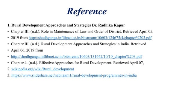 Rural development, Rural development Policies and Strategies. | PPTX