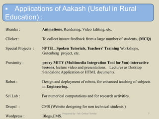 Rural Education Using Akash Tablet | PPT