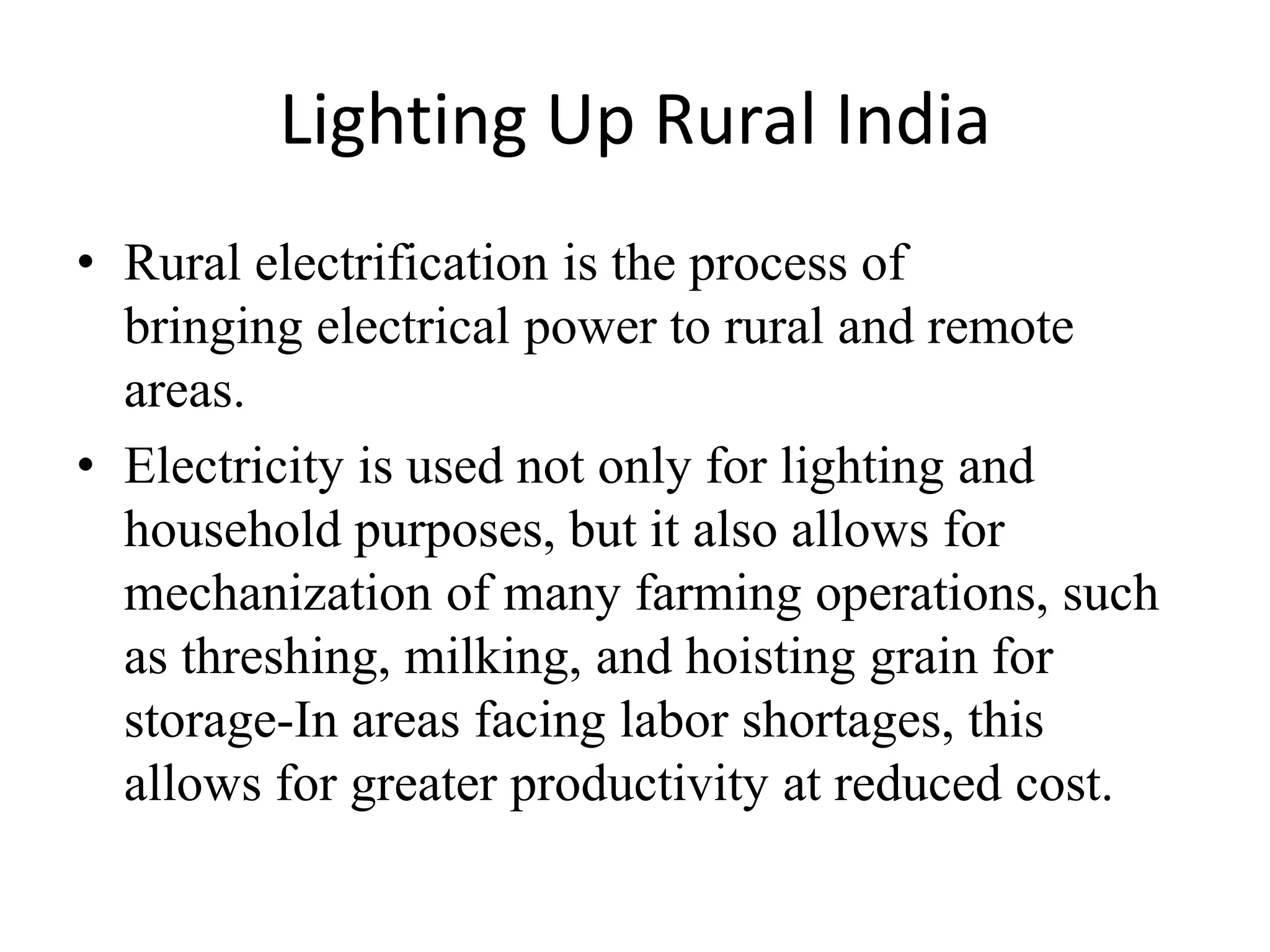 Rural electrification | PPTX