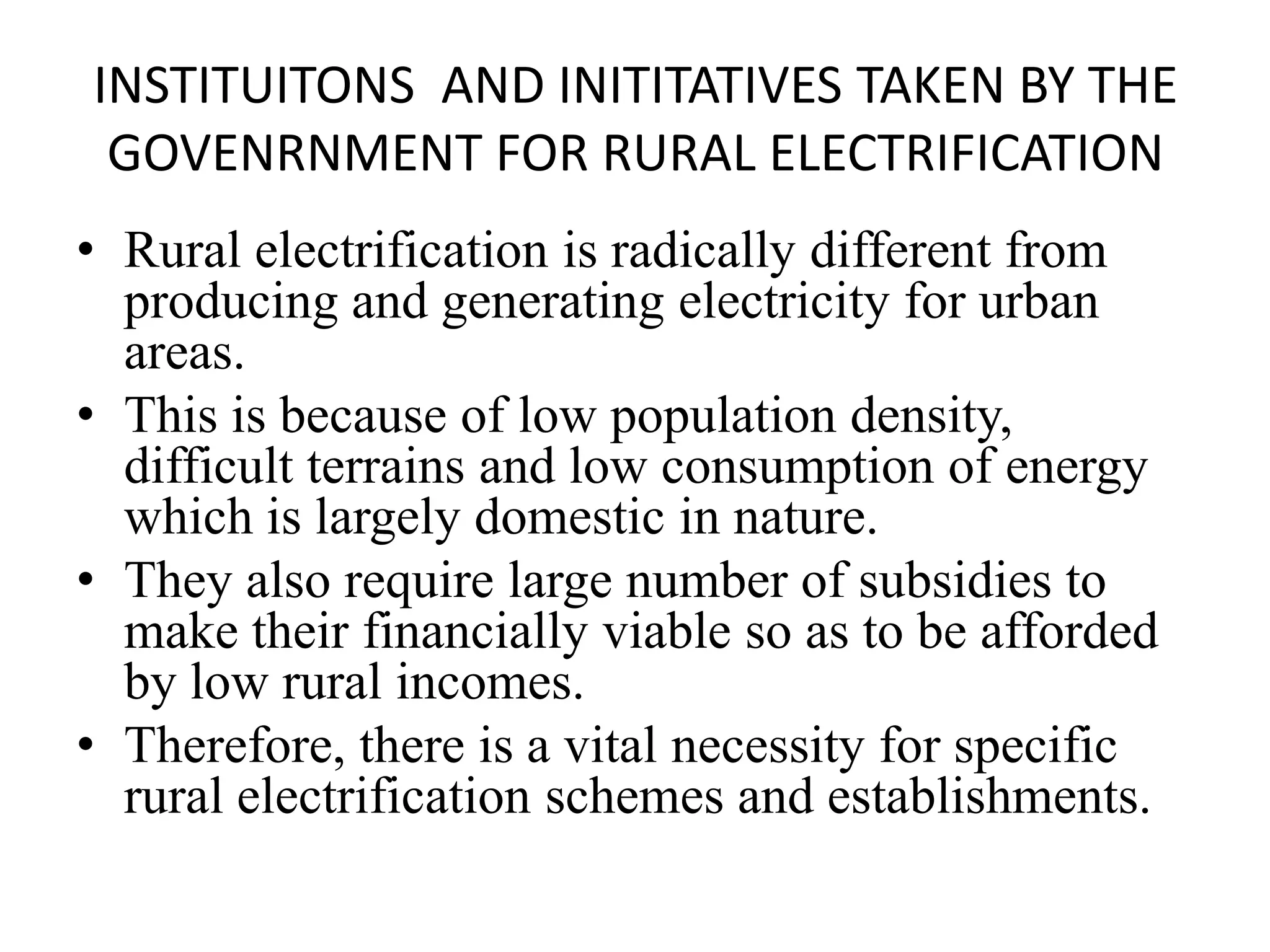 Rural electrification | PPTX