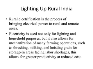 Rural electrification | PPTX