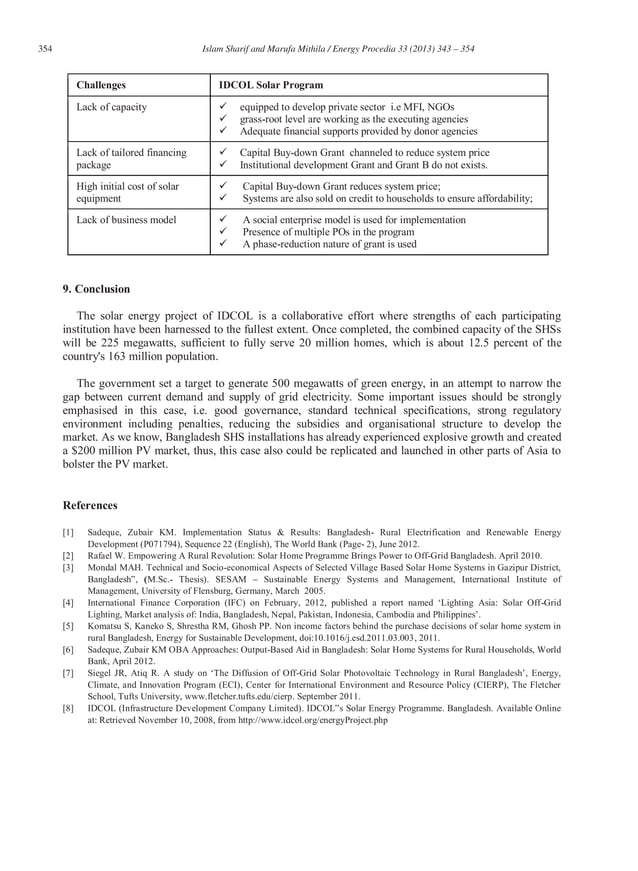 Rural electrification using photovoltaic: the success story of Bangladesh | PDF