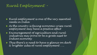 Rural employement generation | PPTX