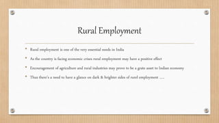 Rural employment | PPTX