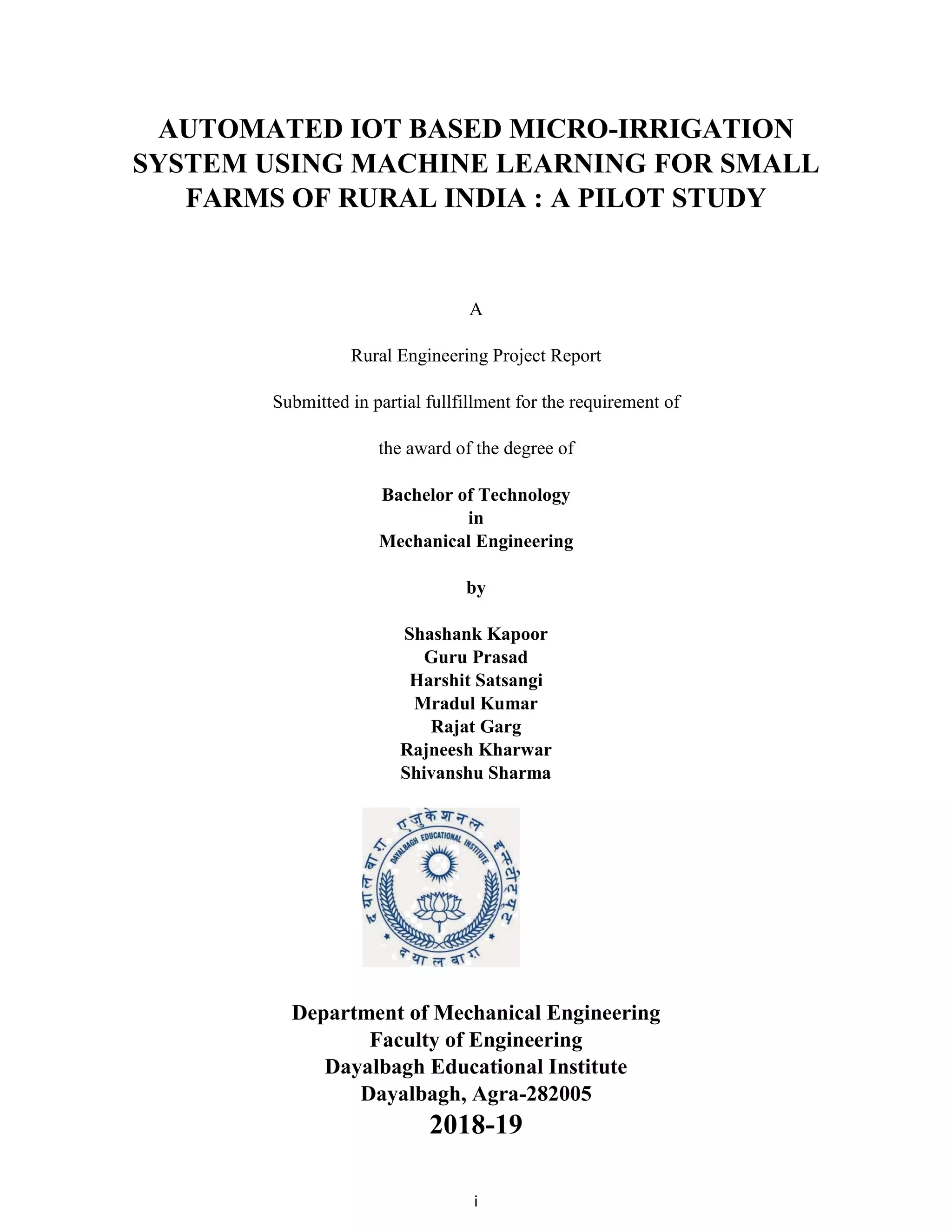 Rural engineering process : Development of farms by automation | PDF