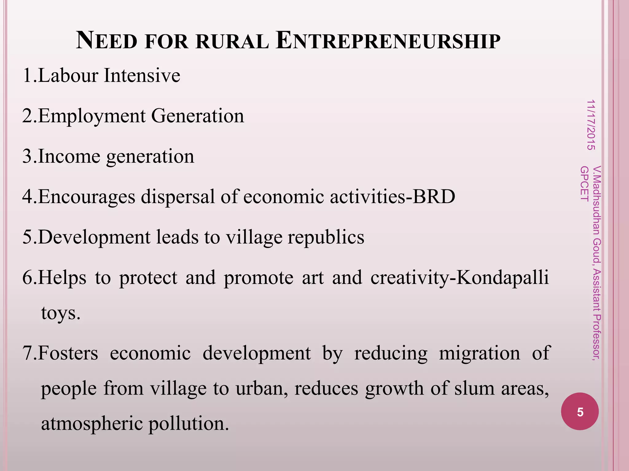 Rural entrepreneurship | PPTX