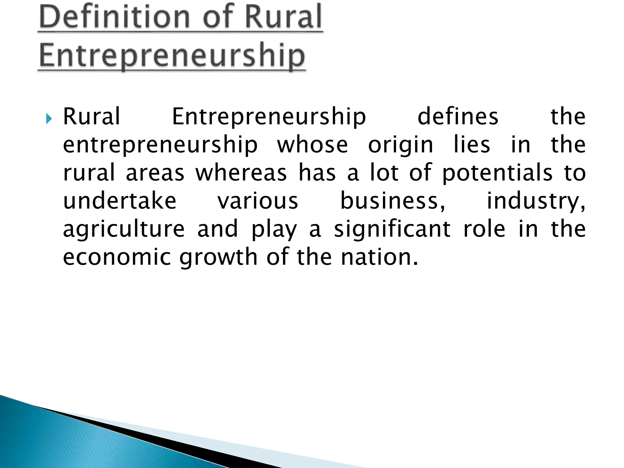 Rural entrepreneurship 07042020 | PPT