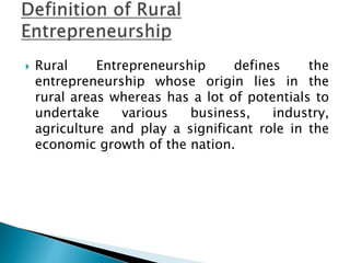 Rural entrepreneurship 07042020 | PPT