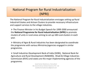 Rural entrepreneurship development programmes in india | PPTX
