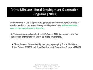 Rural entrepreneurship development programmes in india | PPTX