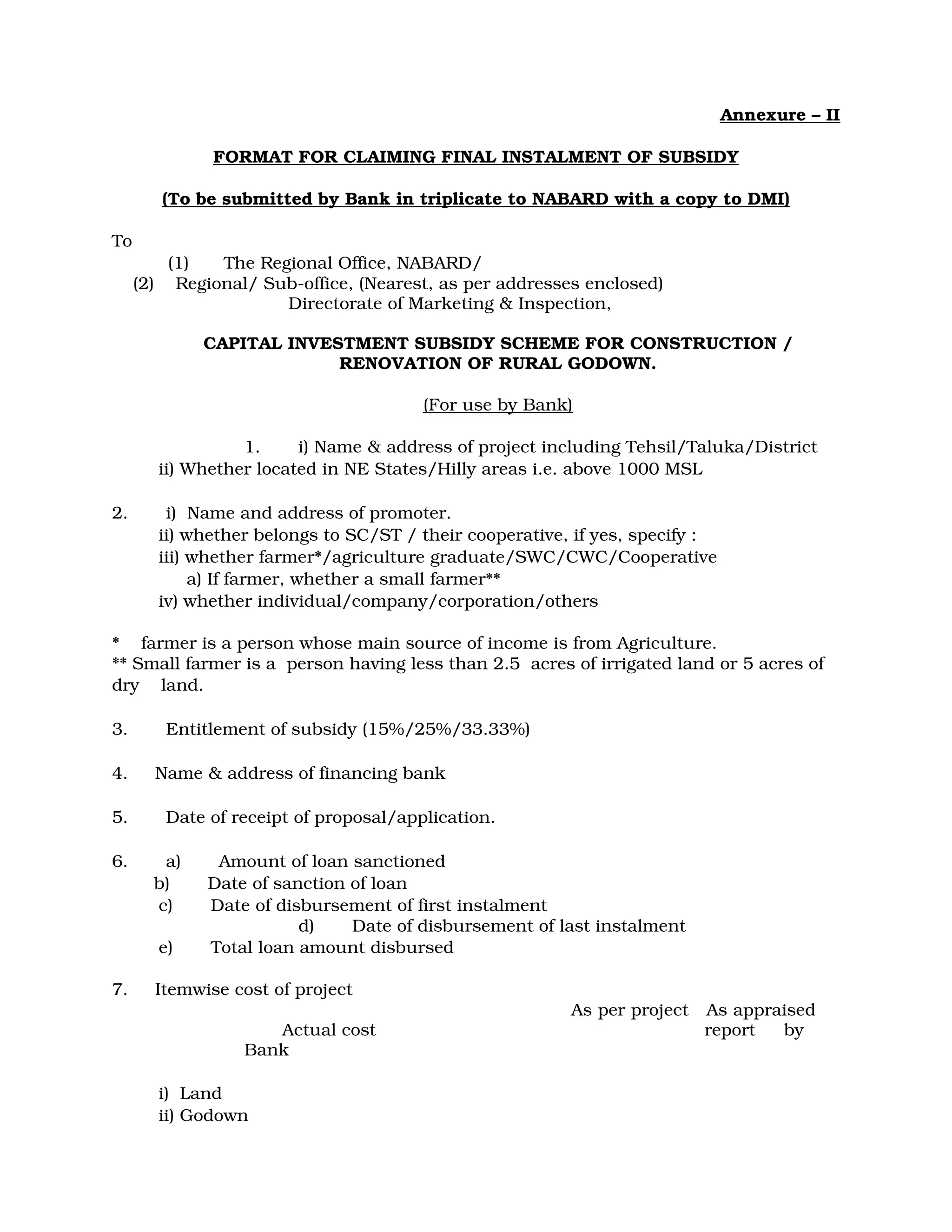 Rural godown scheme by nabard | PDF