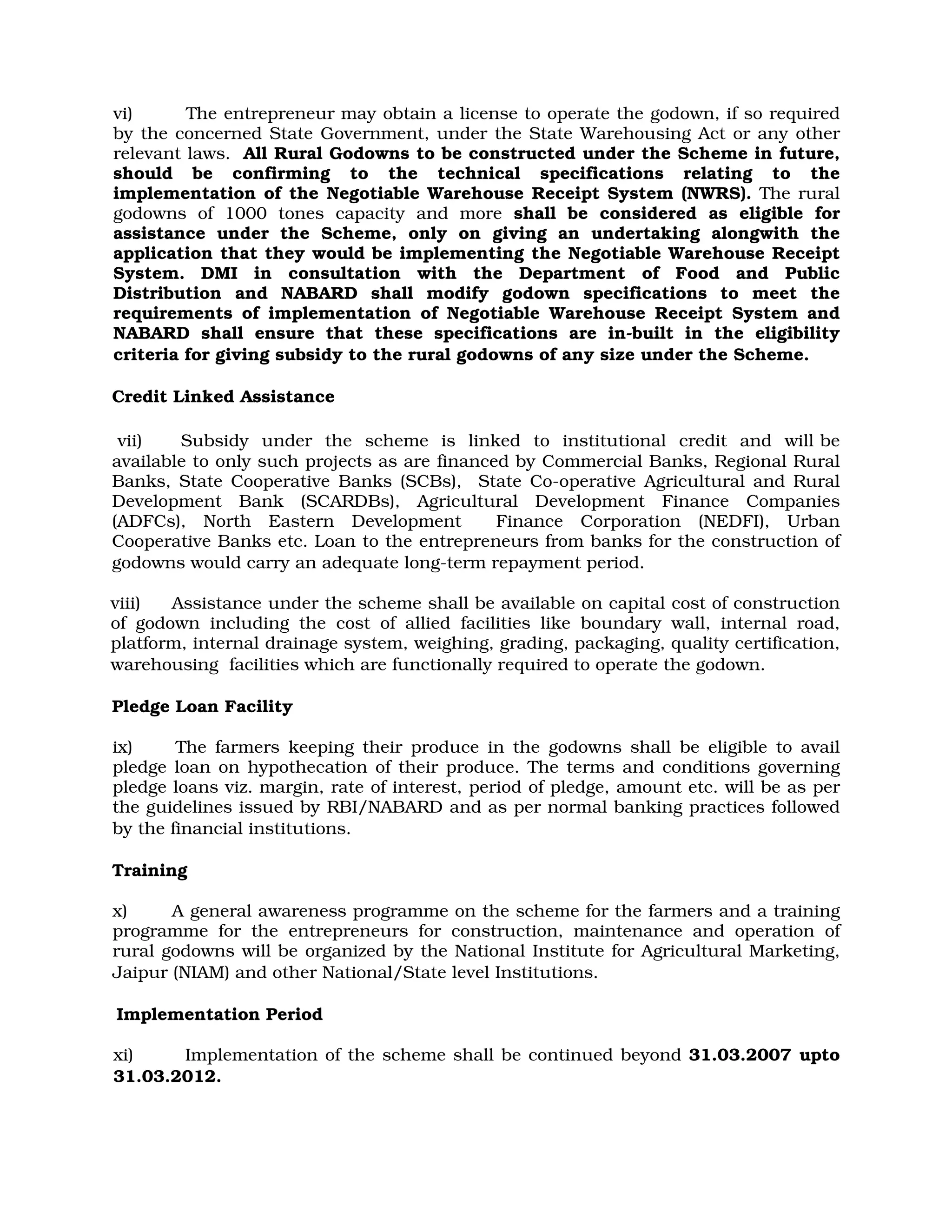 Rural godown scheme by nabard | PDF
