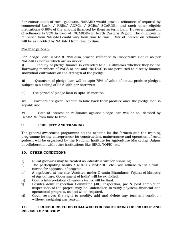 Rural godown scheme by nabard | PDF