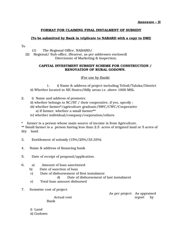 Rural godown scheme by nabard | PDF