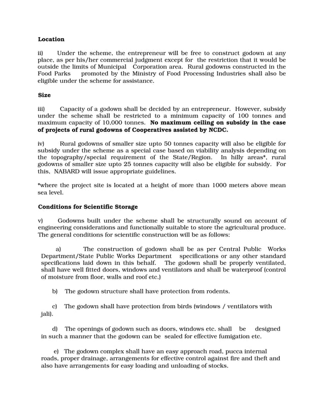 Rural godown scheme by nabard | PDF