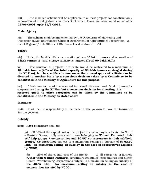 Rural godown scheme by nabard | PDF
