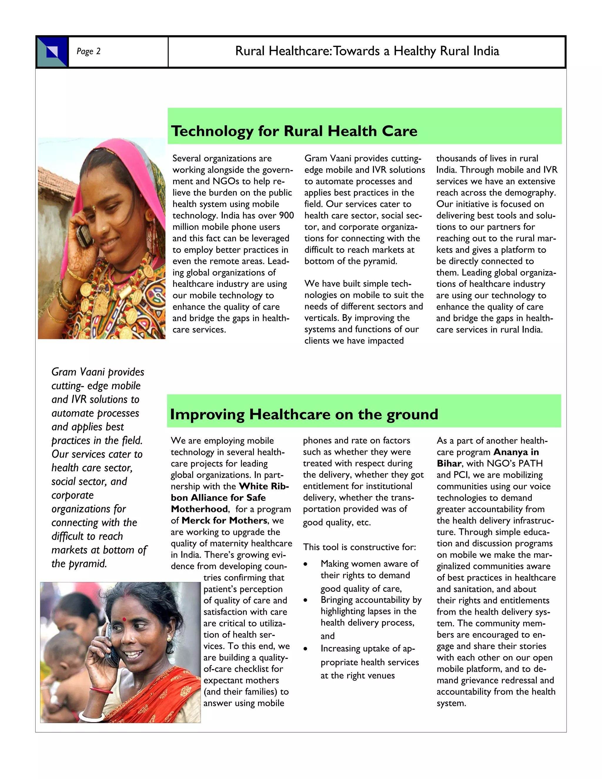 Rural health care: Towards a healthy rural india | PDF