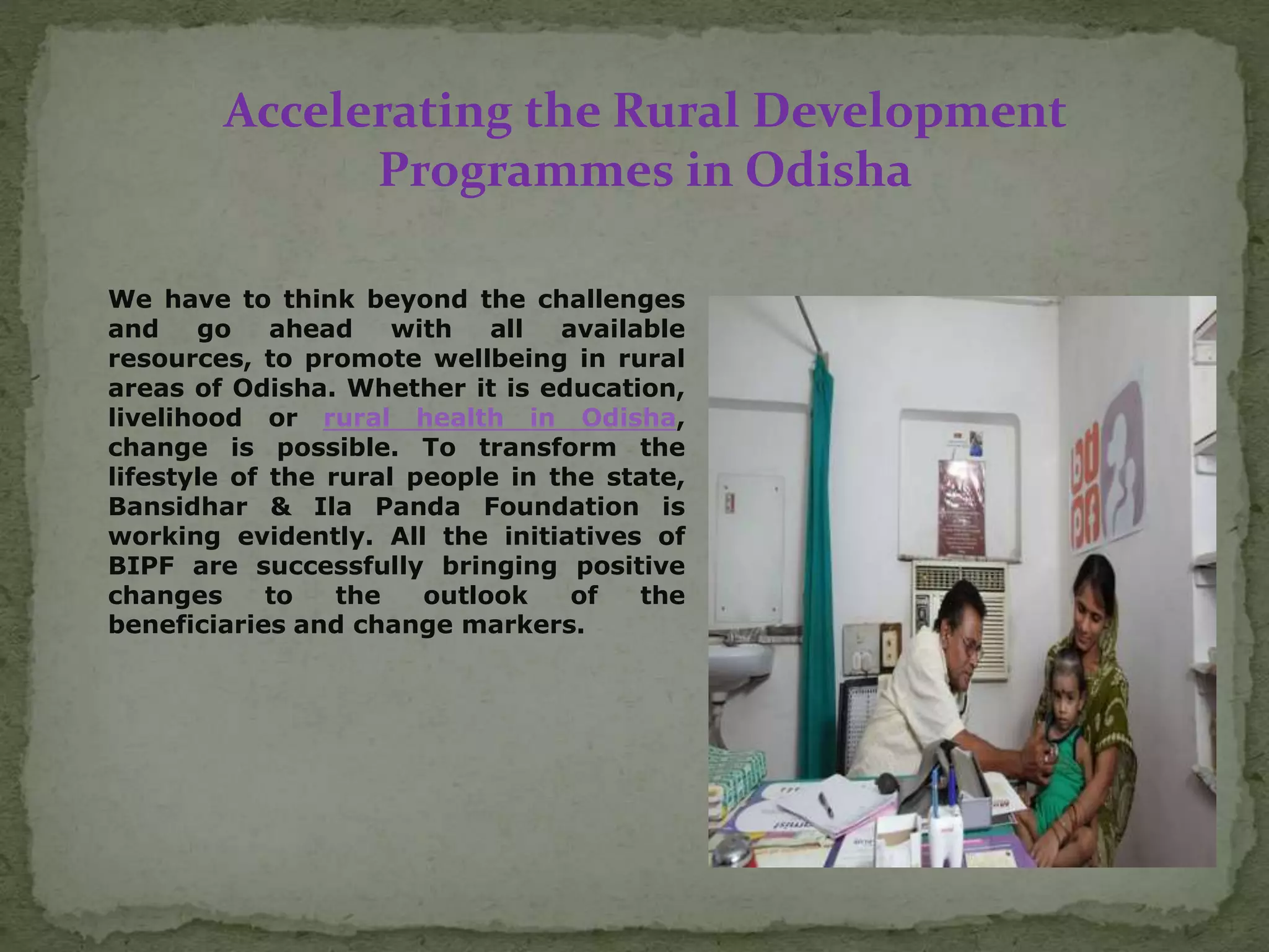 Rural health in odisha | PPTX