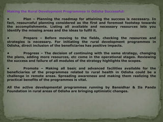 Rural health in odisha | PPTX