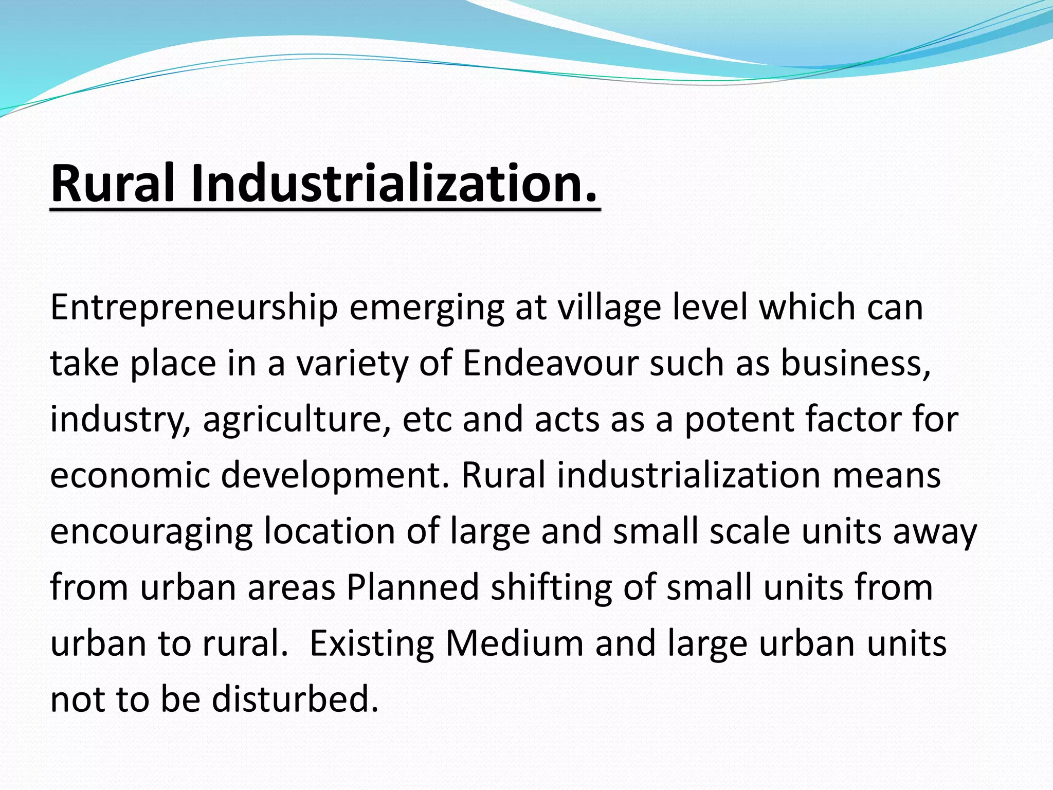 Rural industrialisation | PPTX
