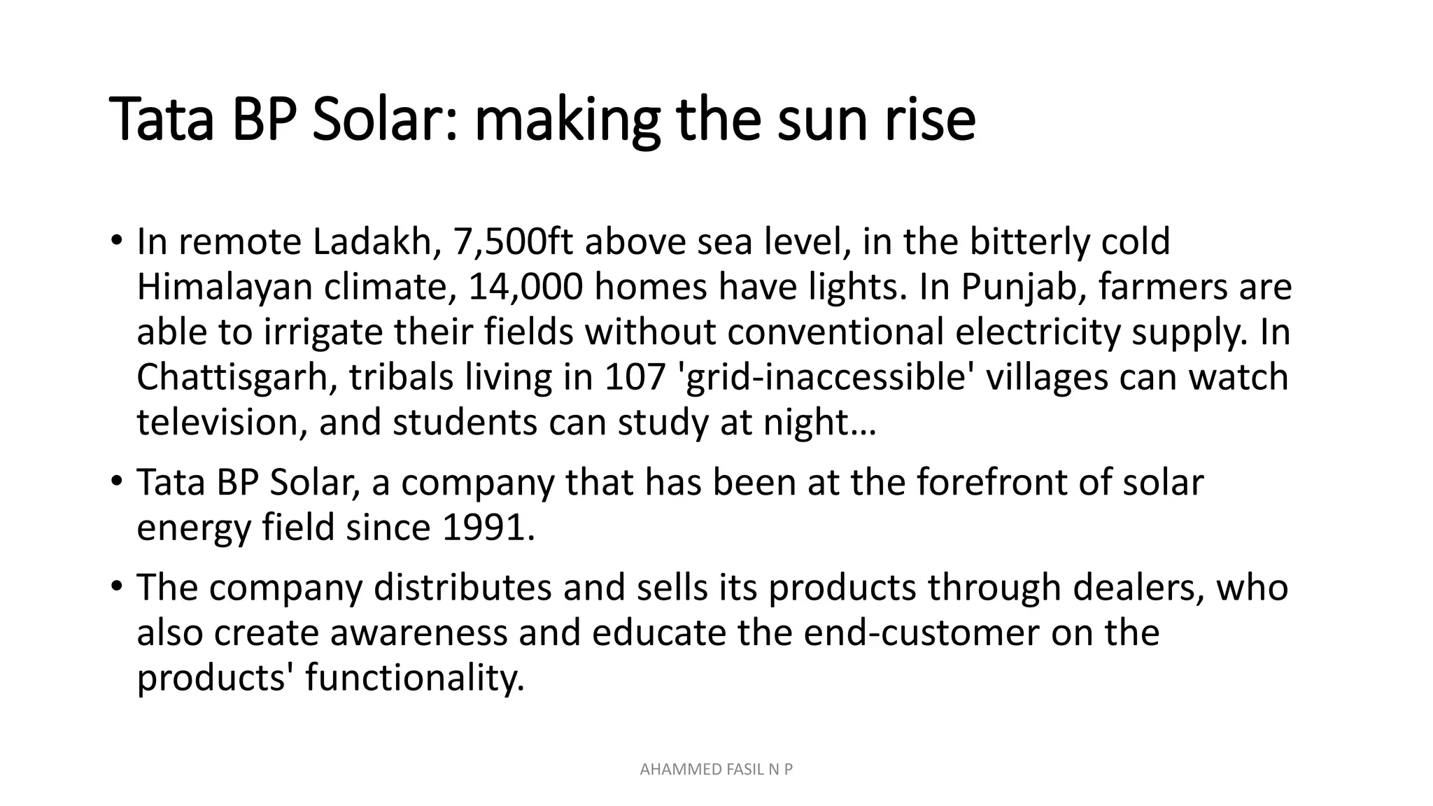 Rural marketing initiatives by TATA by Ahammed Fasil N P DCSMAT | PPTX