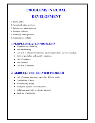 Rural issues and development | DOCX