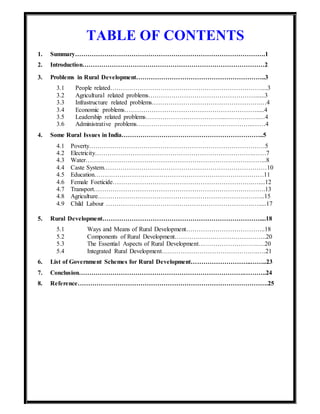 Rural issues and development | PDF