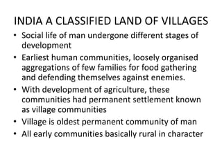 Rural life in india (Sociology) | PPTX