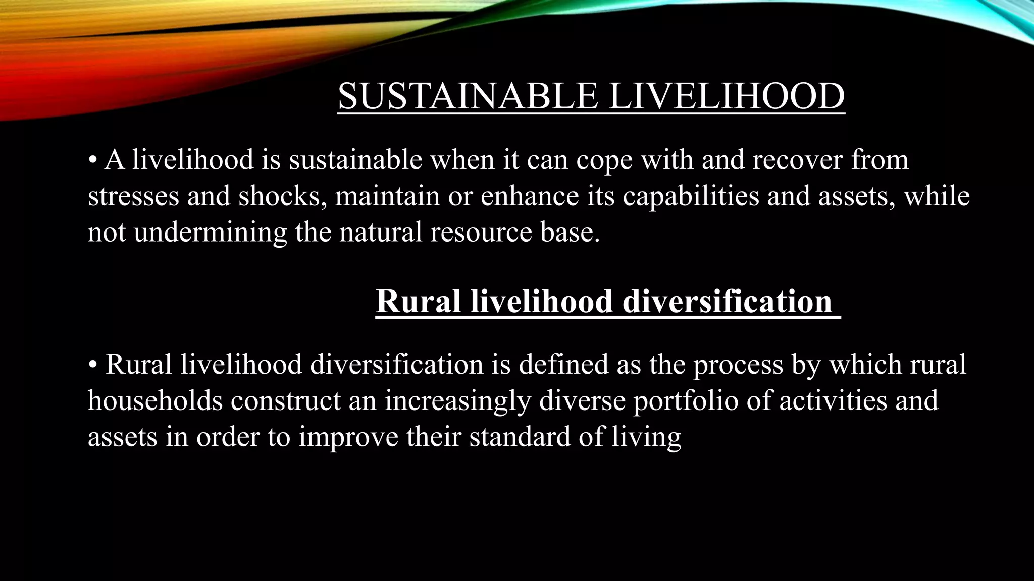 Rural livelihood approach | PPTX