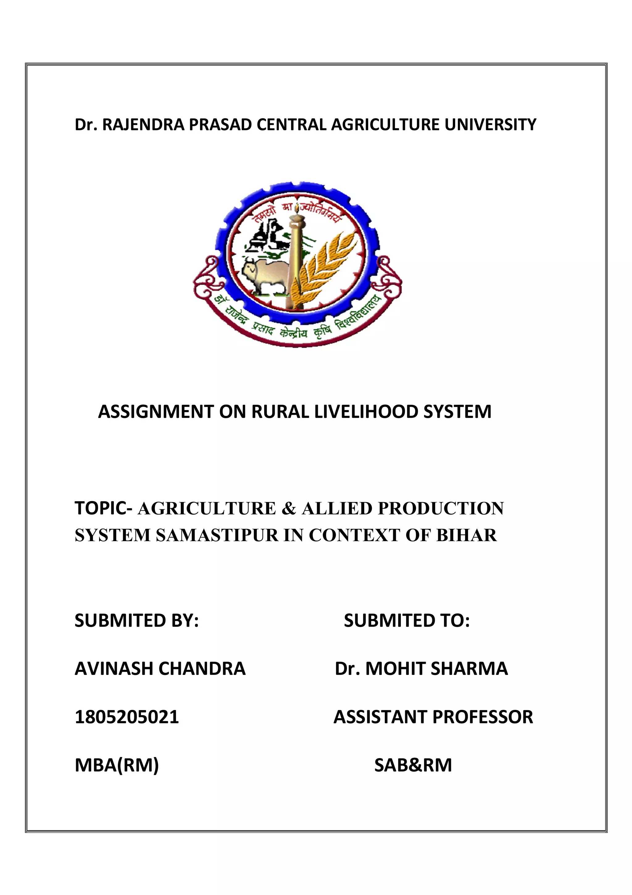 Rural livelihood system | PDF