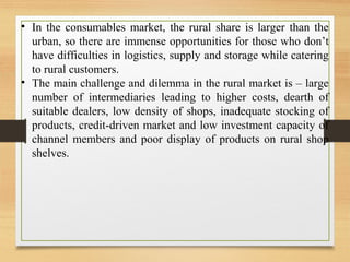 challenges and opportunities of rural market | PPT