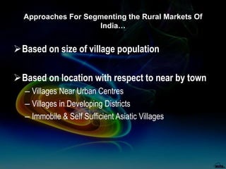 Rural marketing intro | PPTX