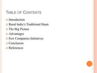 Rural marketing-Haats | PPTX