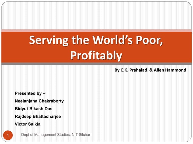 Bottom Of Pyramid | PPTX | Business and Finance