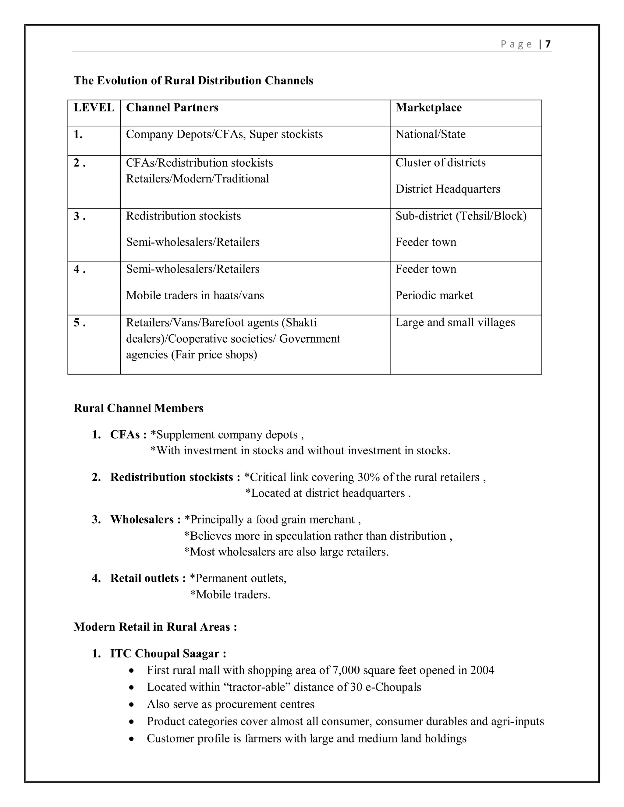 distribution system in rural markets | PDF