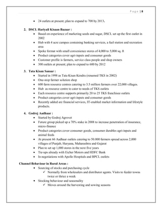 distribution system in rural markets | PDF